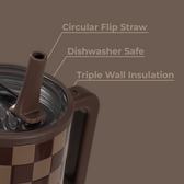 HydroJug Traveler 40oz – Autumn Checkers Insulated Tumbler