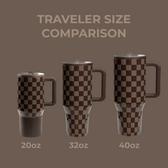 HydroJug Traveler 40oz – Autumn Checkers Insulated Tumbler